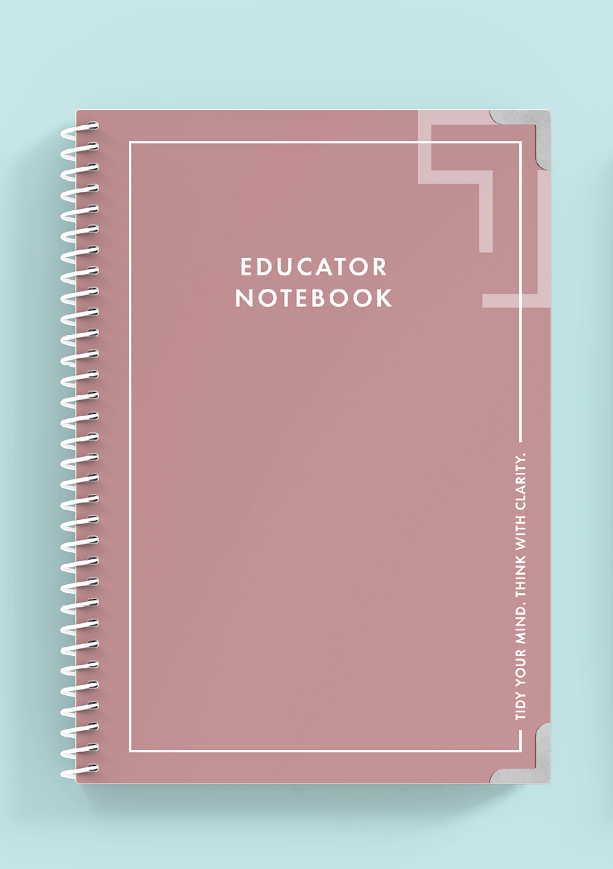 Dusky Pink Spiral Educator Notebook – Tidy Think