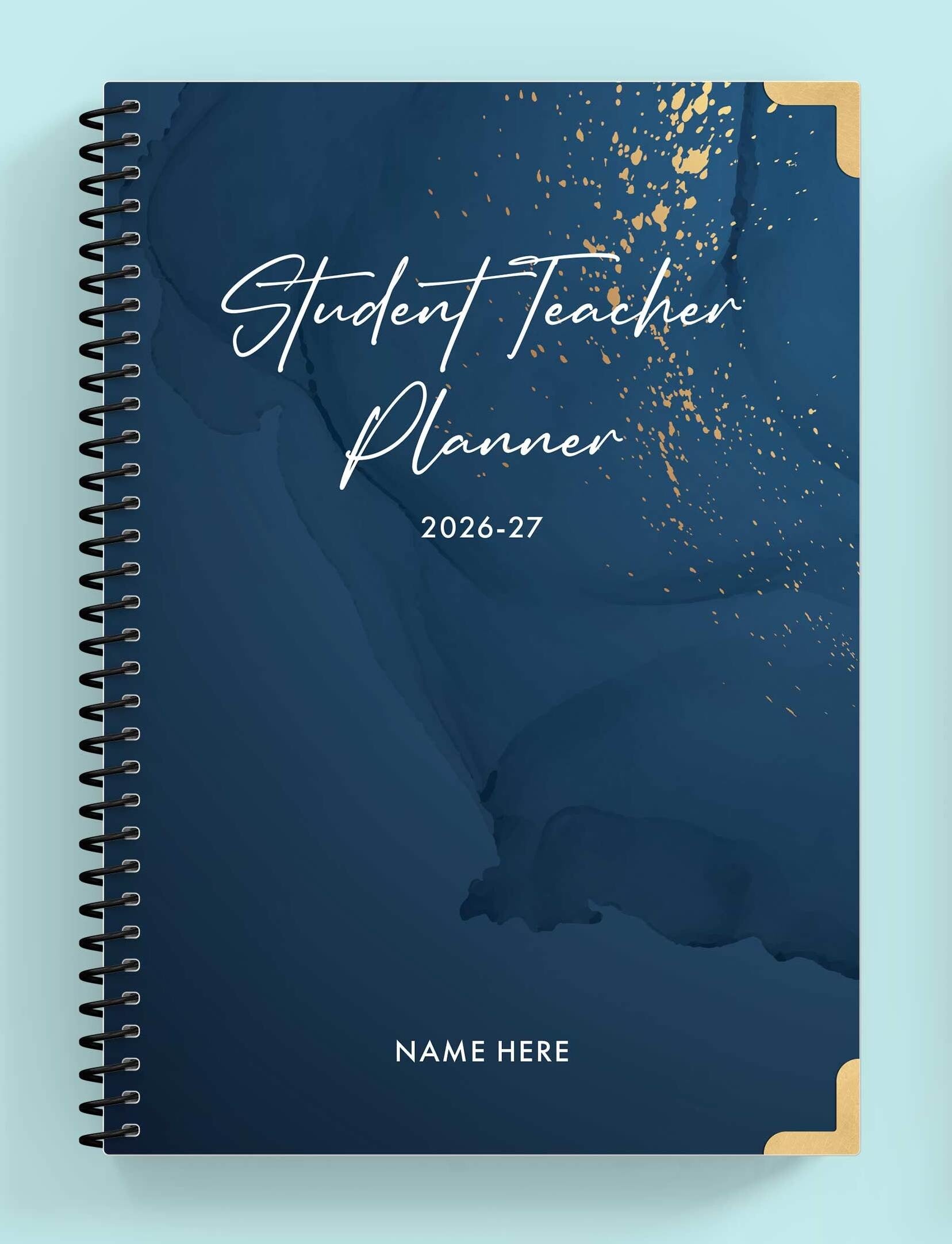 Stellar Sparkle Spiral Student Teacher Planner – Tidy Think