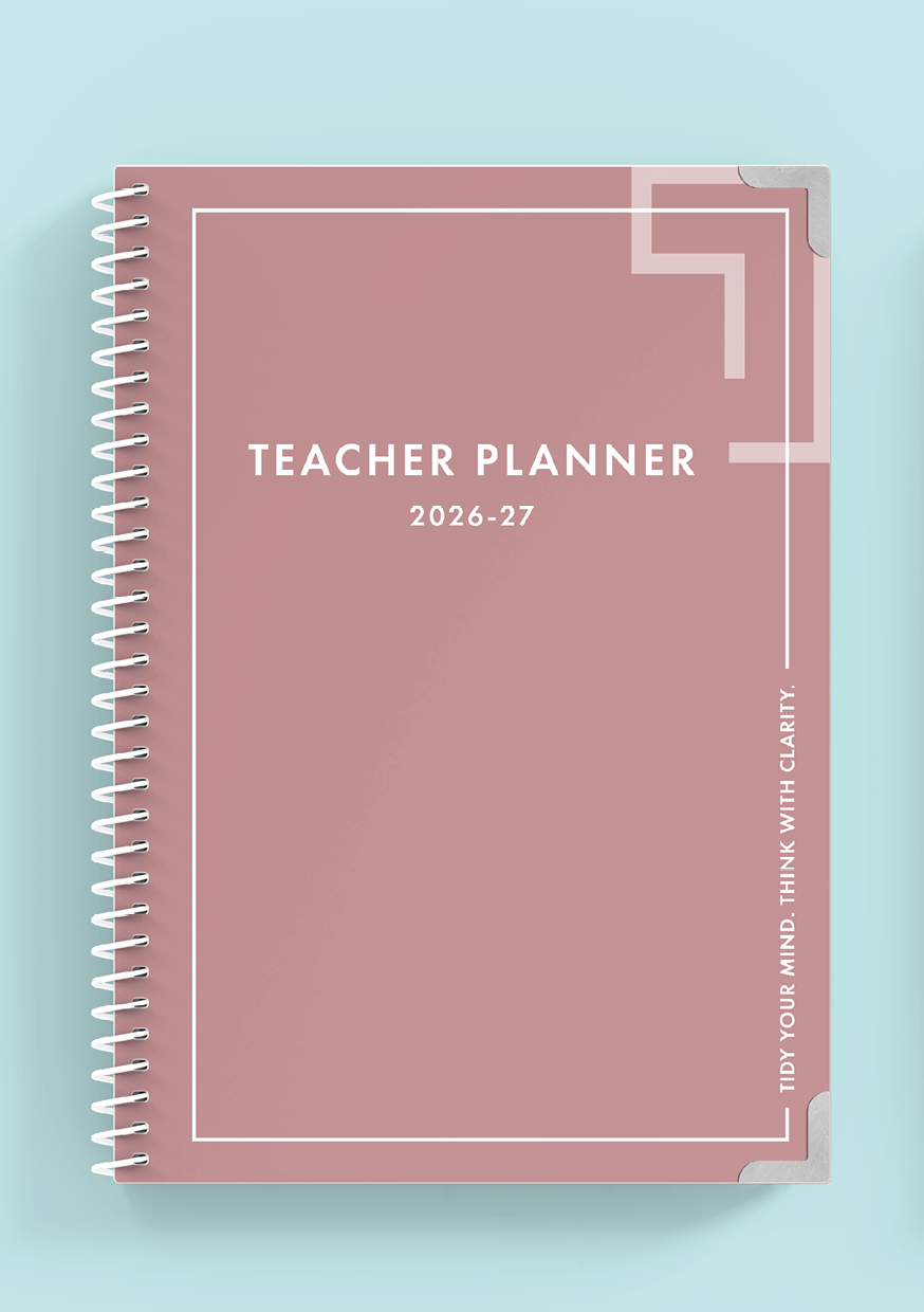 Dusky Pink Spiral Teacher Planner – Tidy Think